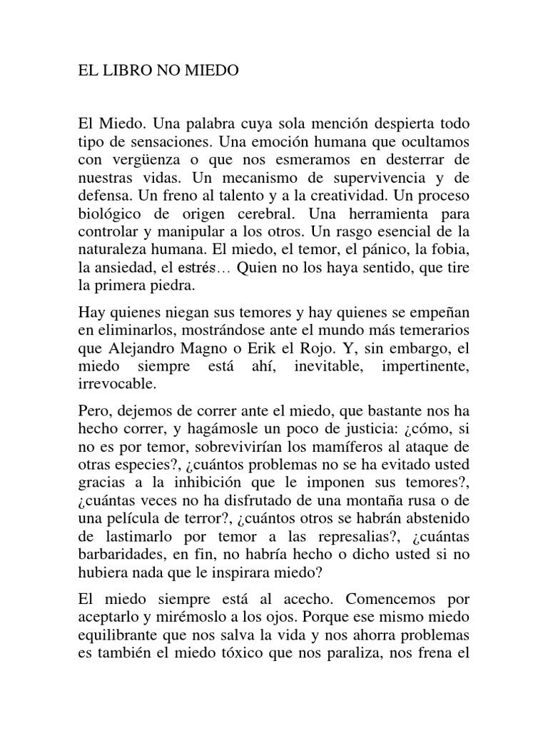 El Poder del No Miedo en Empresas | PDF | Temor | Toma de decisiones