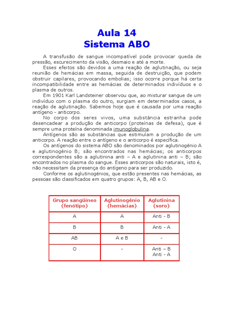 Sistema ABO | PDF