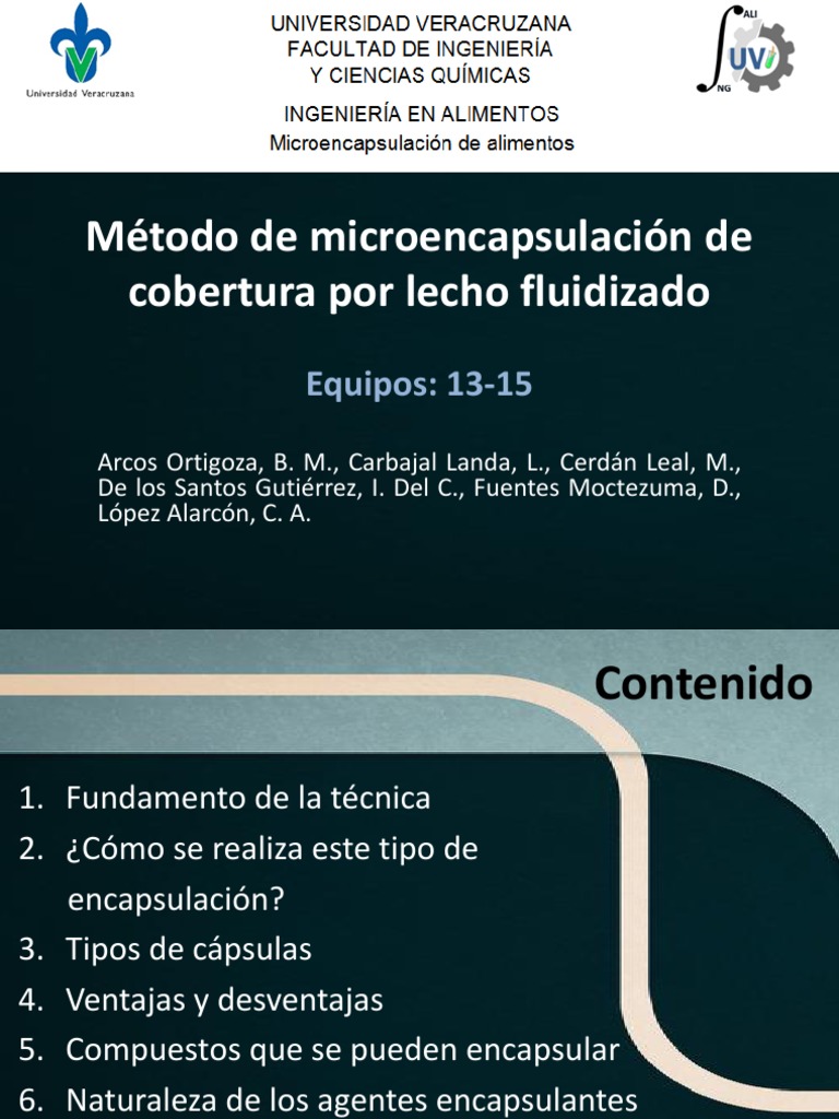Método de Microencapsulación de Cobertura Por Lecho Fluidizado | PDF | Revestimiento | Química