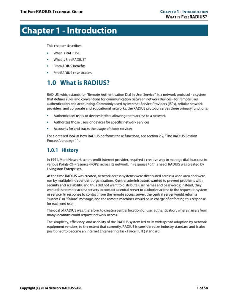 FreeRADIUS Technical Guide | PDF | Radius | Web Server