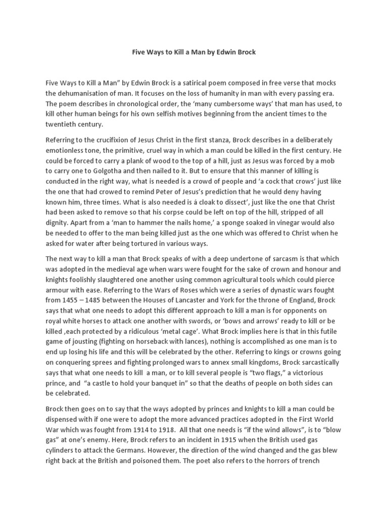 Five Ways To Kill A Man | PDF | Atomic Bombings Of Hiroshima And ...