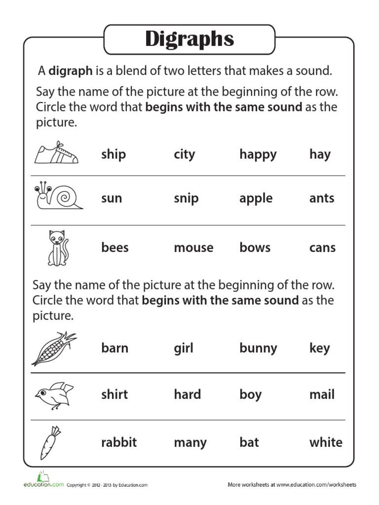 Phonics Practice Test Blends Digraphs | PDF | Language Arts & Discipline
