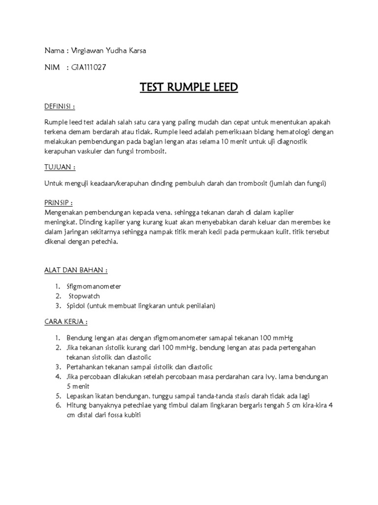 Test Rumple Leed | PDF