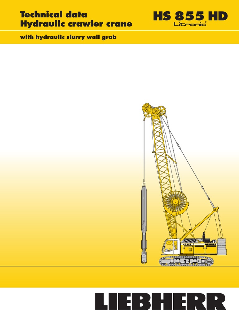 Liebherr HS 855 HD Specifications | PDF | Crane (Machine) | Engines