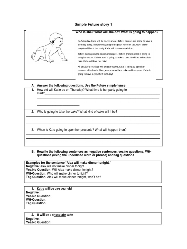 Future Simple Story 1 | PDF