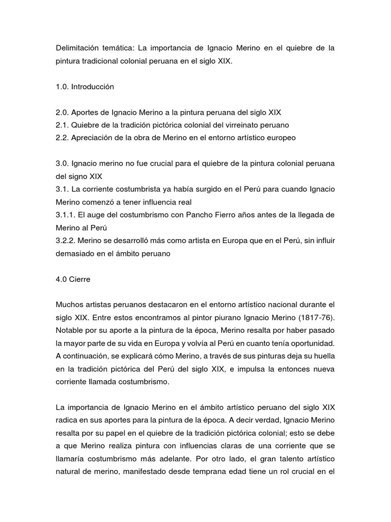 Ignacio Merino y el Costumbrismo Peruano | PDF | Perú | Pinturas