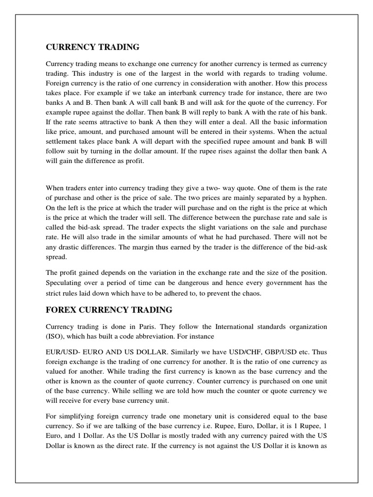 Forex Trading Insights | PDF | Foreign Exchange Market | Financial Markets