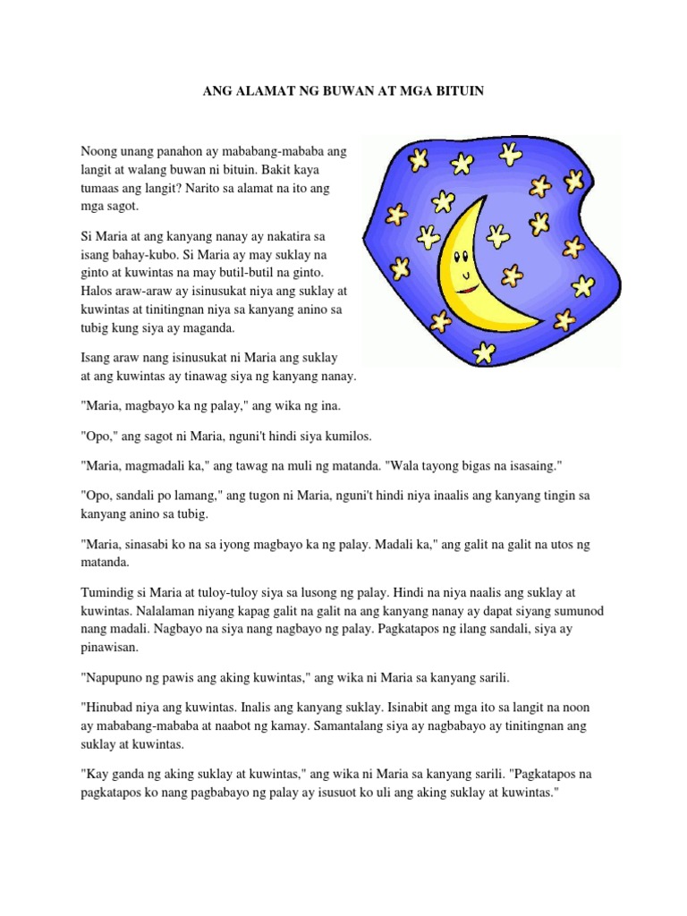 Ang Alamat NG Buwan at Mga Bituin | PDF