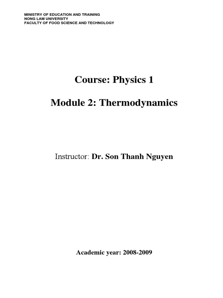 Module 2 Thermodynamics | PDF | Heat | Gases