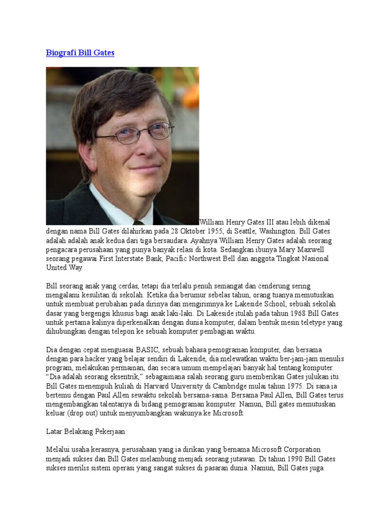 Biografi Bill Gates | PDF