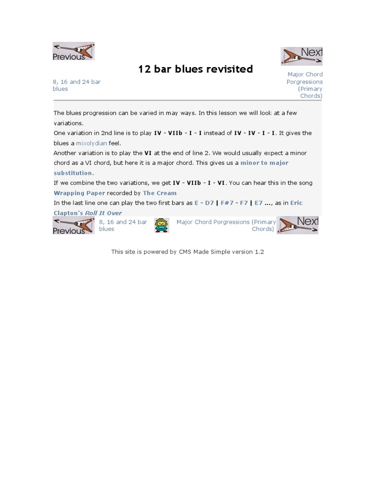 12 Bar Blues Revisited | PDF