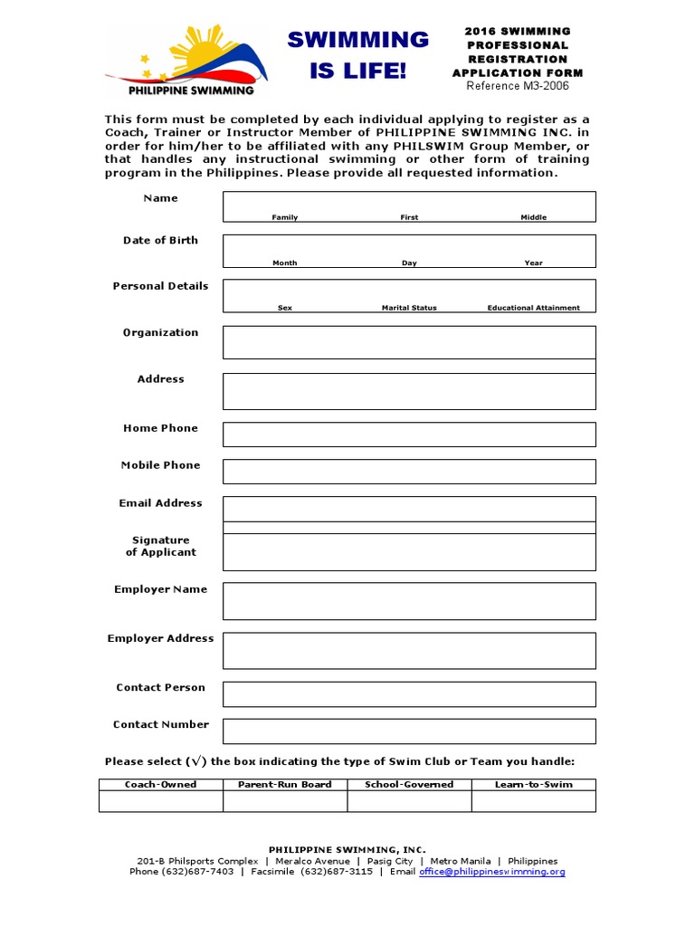 2016 New Coach Registration Form.1a | Professional Certification | Cheque