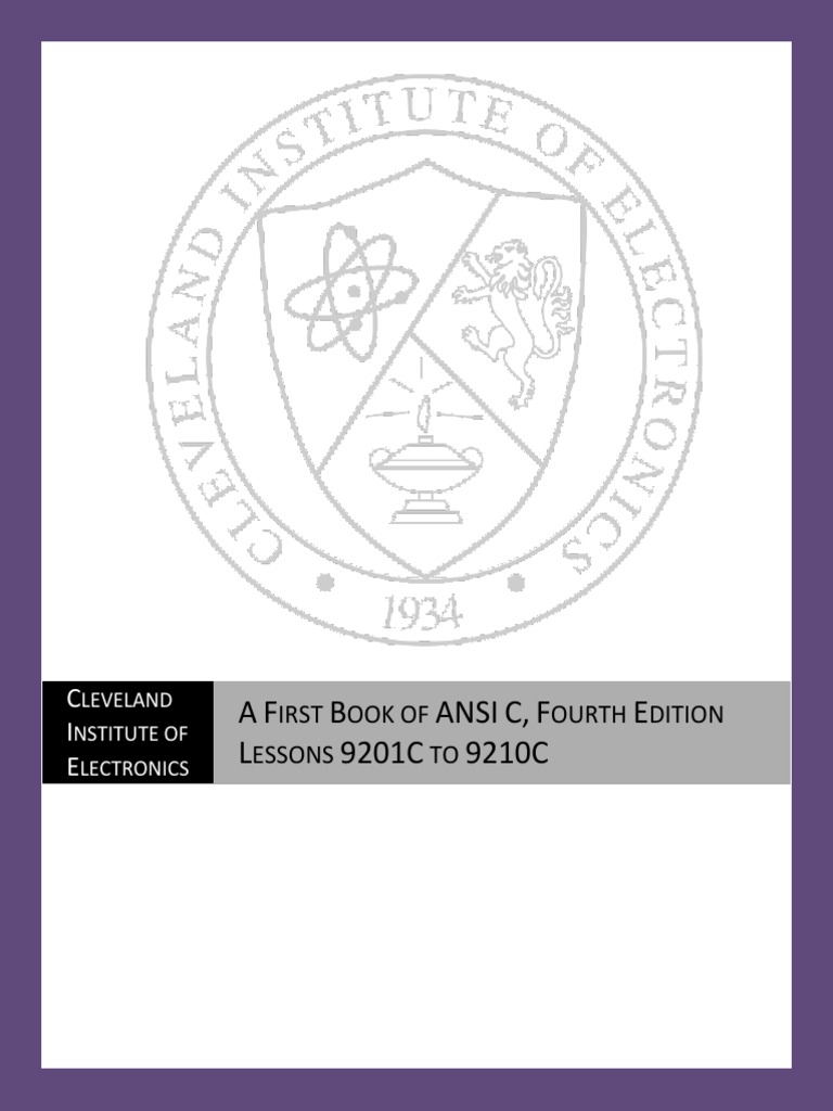 ANSI C Programming PDF | PDF | Computer Program | Programming ANSI C Programming PDF | PDF | Computer Program | Programming