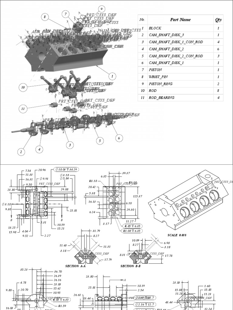 Assembly Drawings | PDF | Engines | Rotating Machines