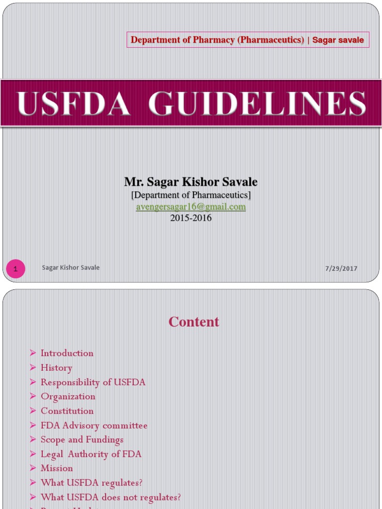 usfda-160428060046 (1) | Food And Drug Administration | Pharmaceutical Drug