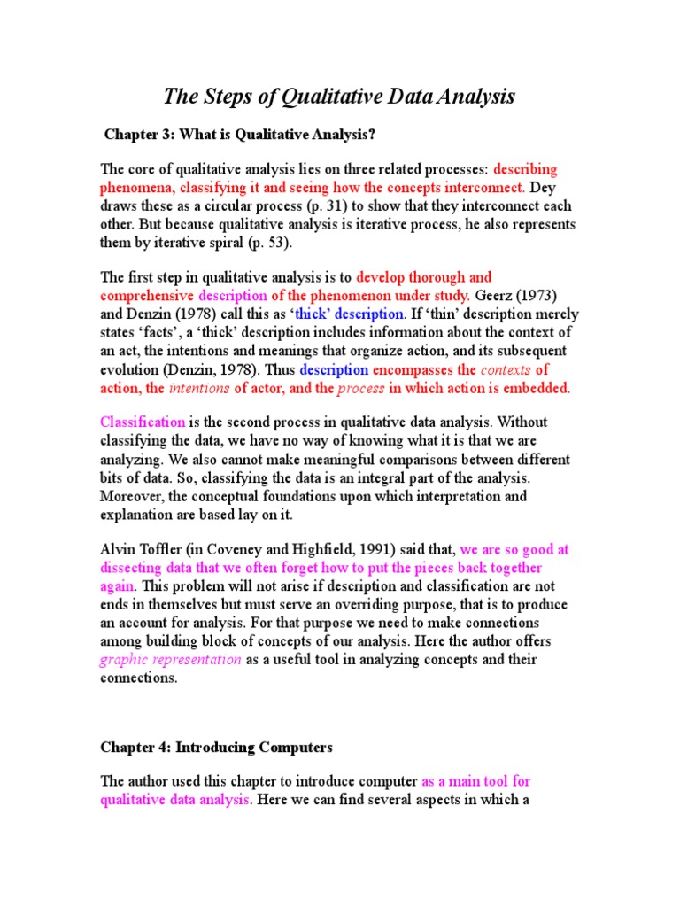 The Steps of Qualitative Data Analysis | PDF | Qualitative Research | Mp3