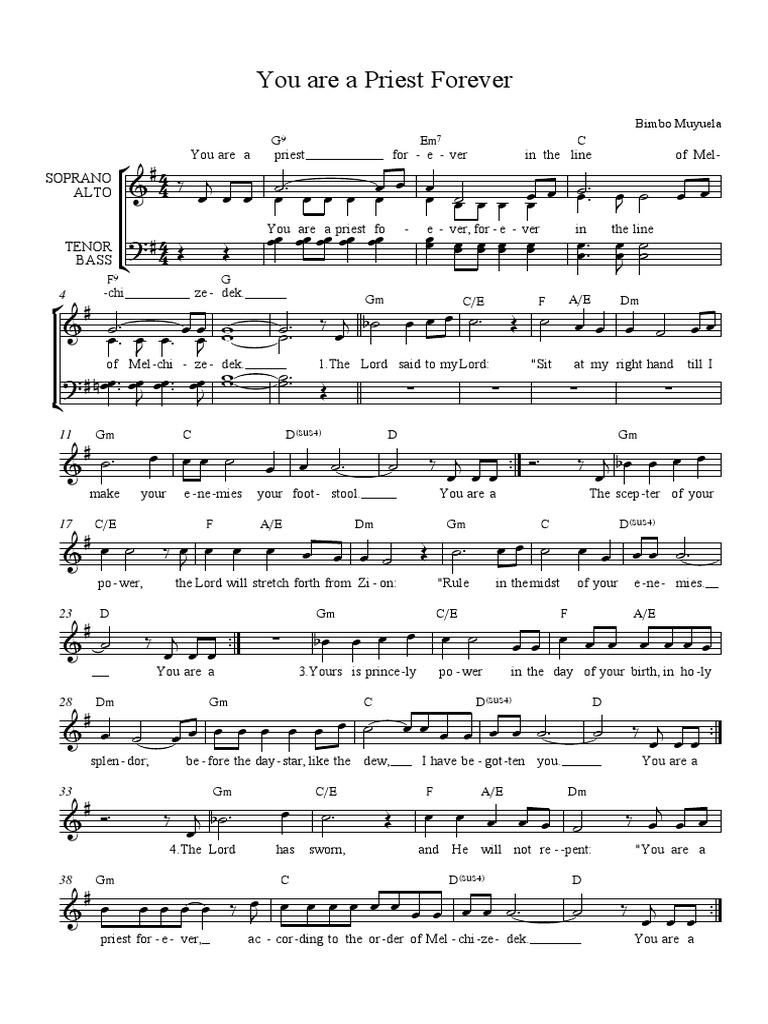 You Are A Priest Forever PDF | PDF