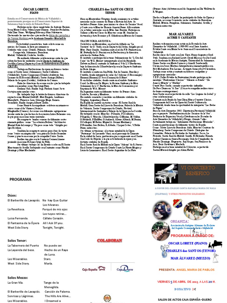 Programa de Mano | PDF | Ópera | Teatro