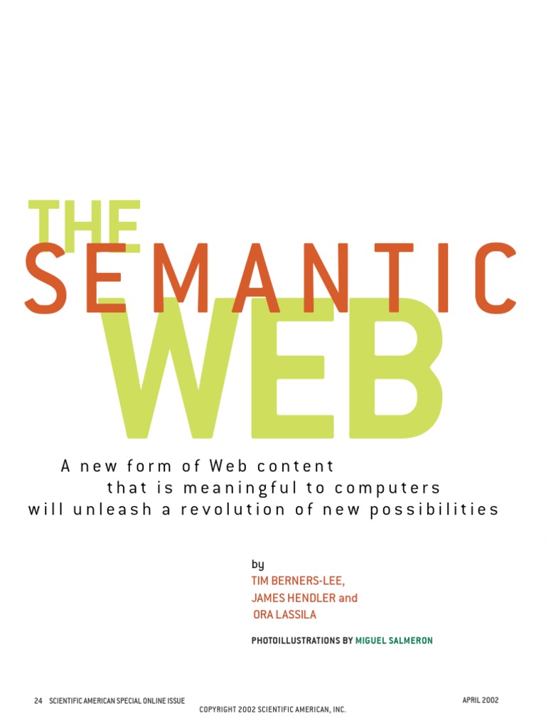 Berners-Lee, Hendler, Lassila - 2001 - The ( (Semantic Web) ) PDF | PDF | Semantic Web ...