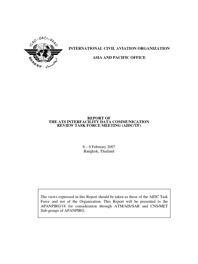 Aidc TFRPT | PDF | Air Traffic Control | International Statistical Classification Of Diseases ...