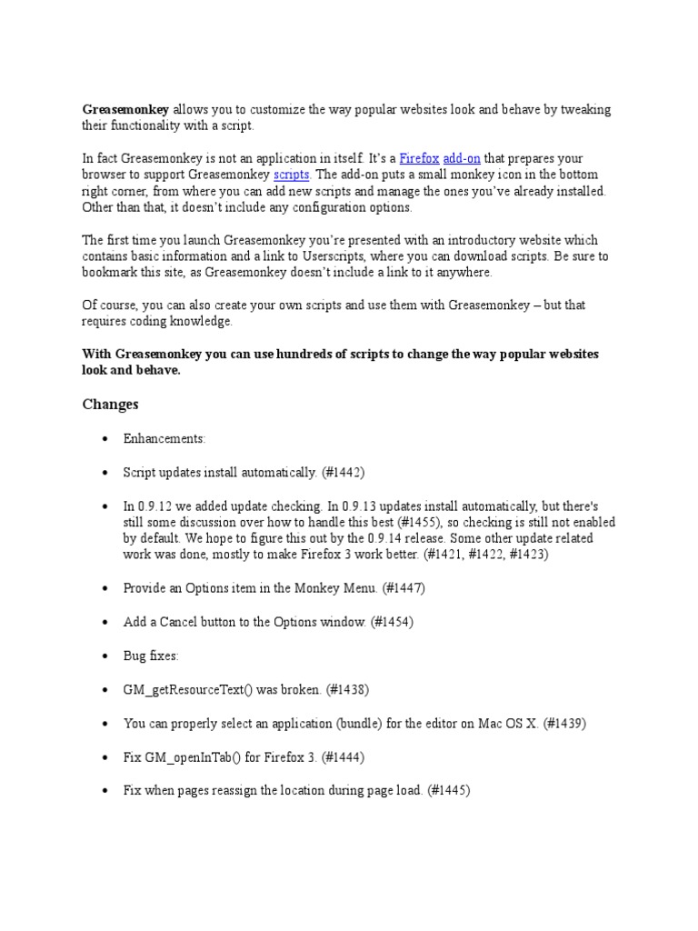 Greasemonkey | PDF | Microsoft Windows | Computing
