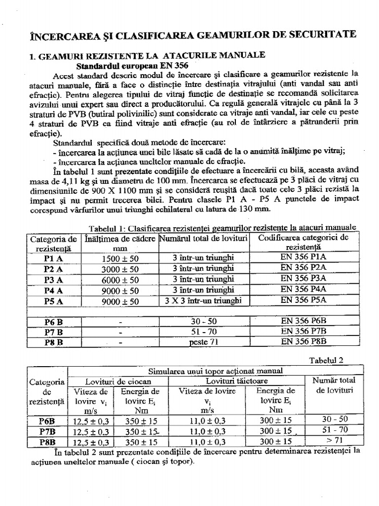 EN 356 Sticla de Securitate1 PDF | PDF