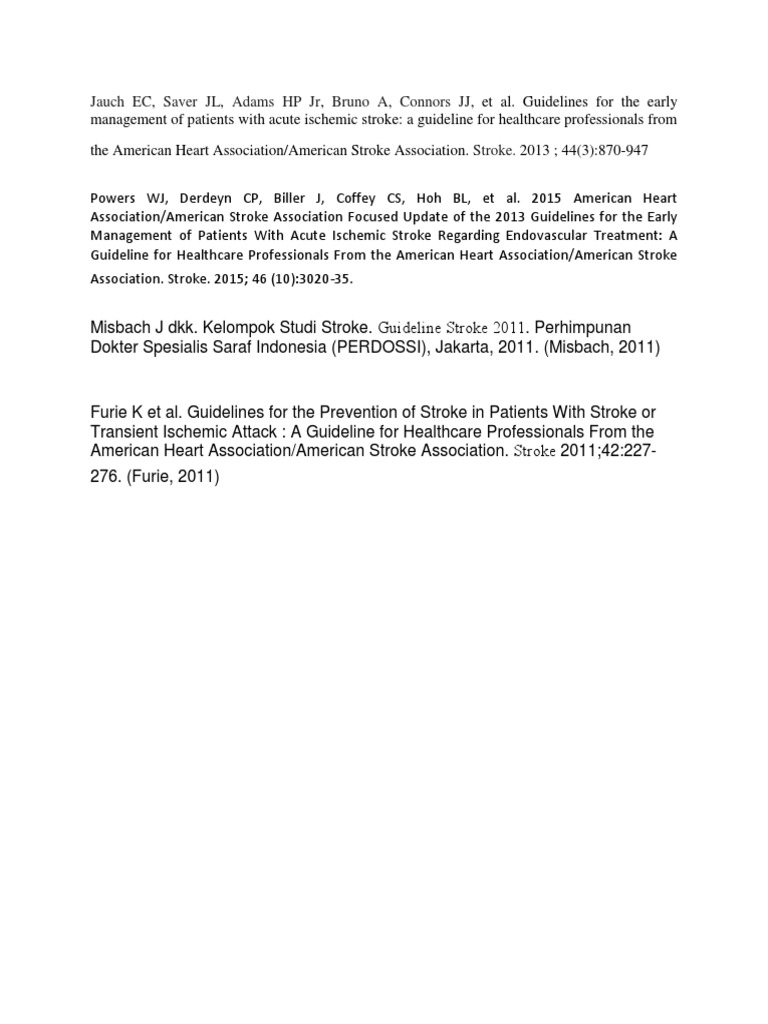 Jauch EC Saver JL Adams HP JR Bruno A Connors JJ | PDF | Disorders ...