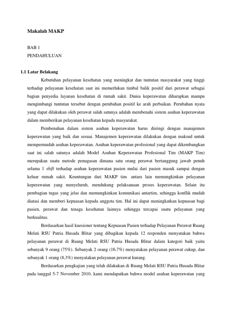 Makalah MAKP | PDF | Kesehatan Holistik