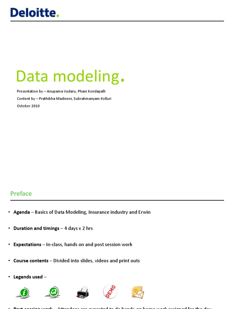 Data Modeling and Erwin Day 4 Erwin | PDF | Data Model | Databases