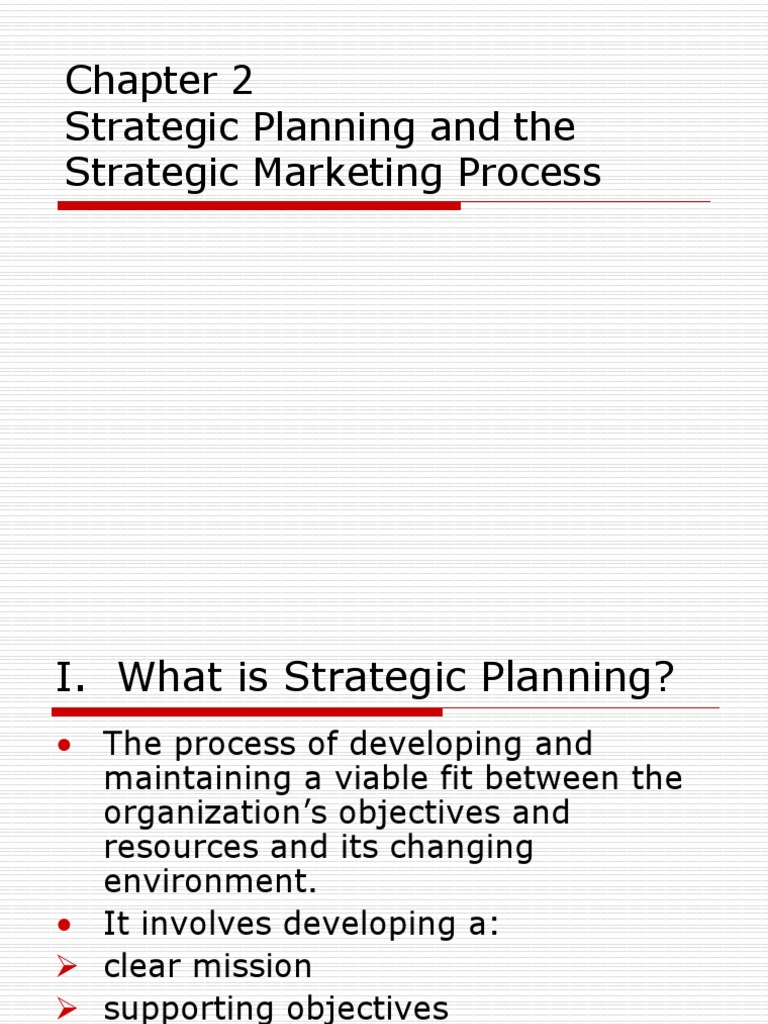 Strategic Marketing Process Overview | PDF | Swot Analysis | Sales