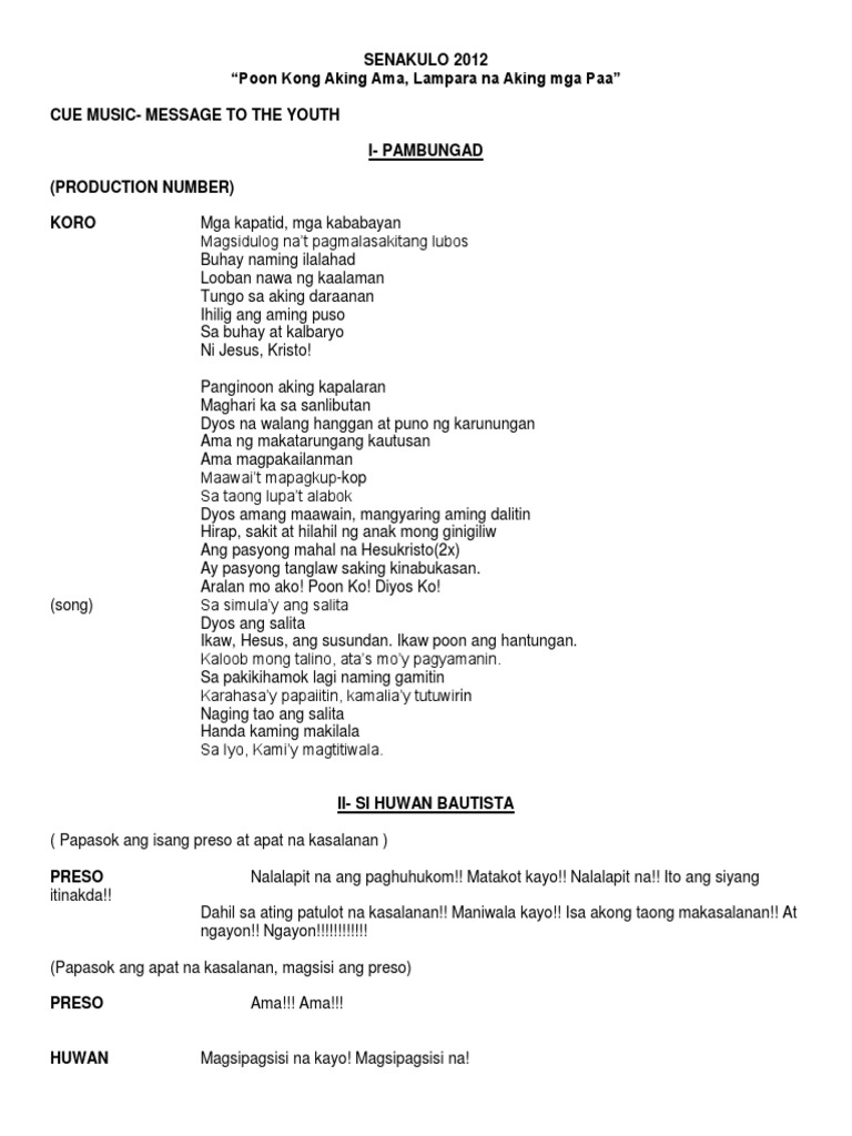 Senakulo Script | PDF