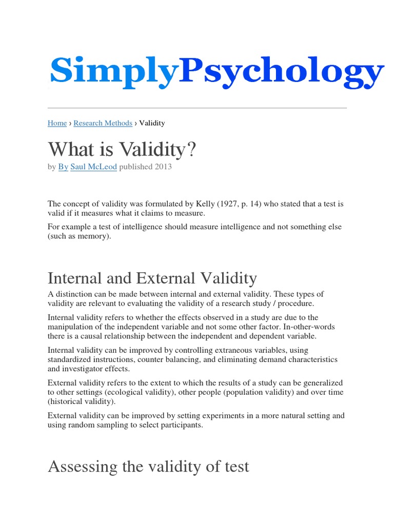 Validity Coefficient | PDF | Validity (Statistics) | Tests