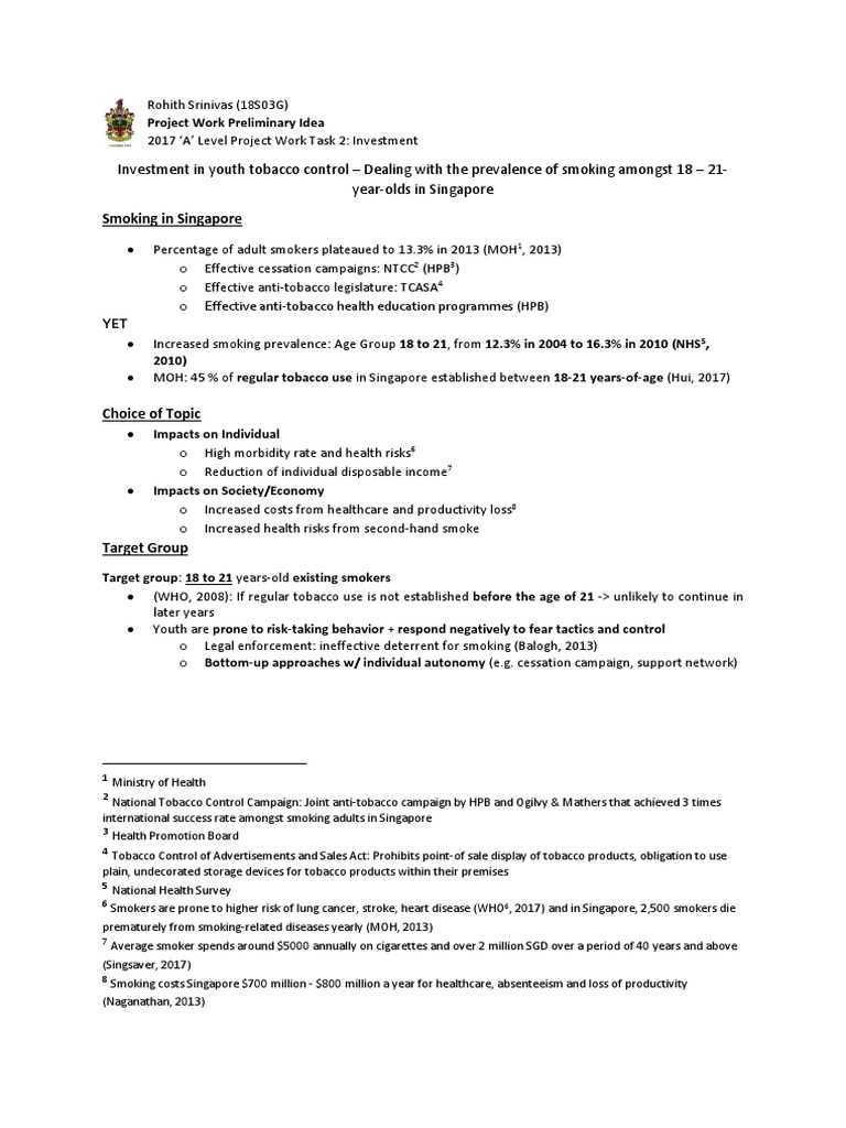 PI Draft 2 V3 | PDF | Tobacco Smoking | Addiction