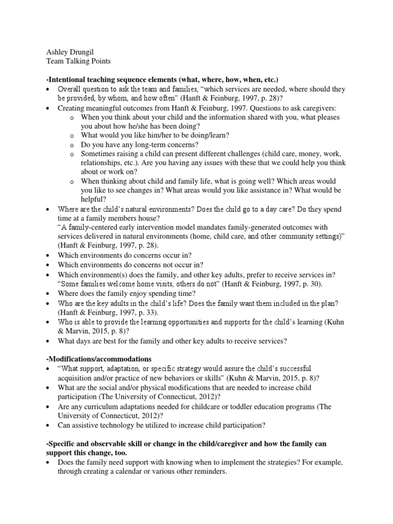 Ashley Drungil - 7-23-17 - Team Talking Points | PDF | Caregiver ...