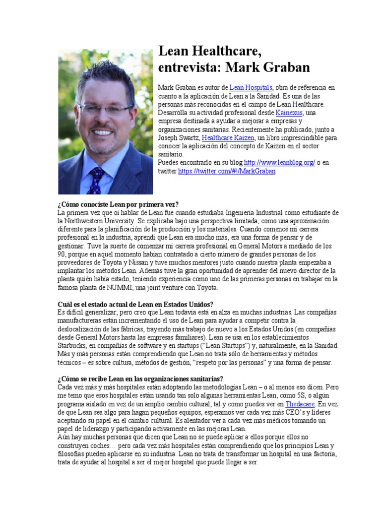 Lean Healthcare Mark Graban | PDF | Hospital | Calidad (comercial)
