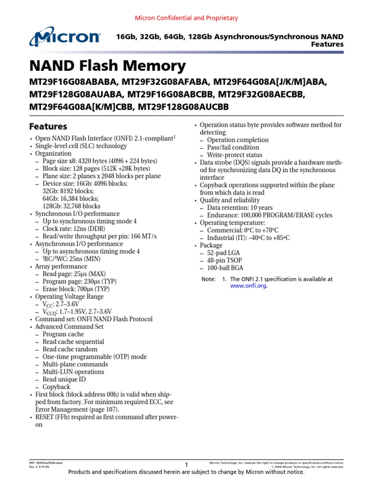 Async Nand | PDF | Flash Memory | Input/Output