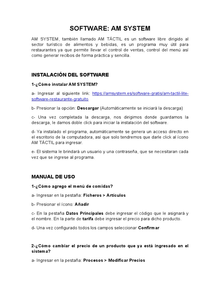 Software Am System | PDF | Programa de computadora | Programación