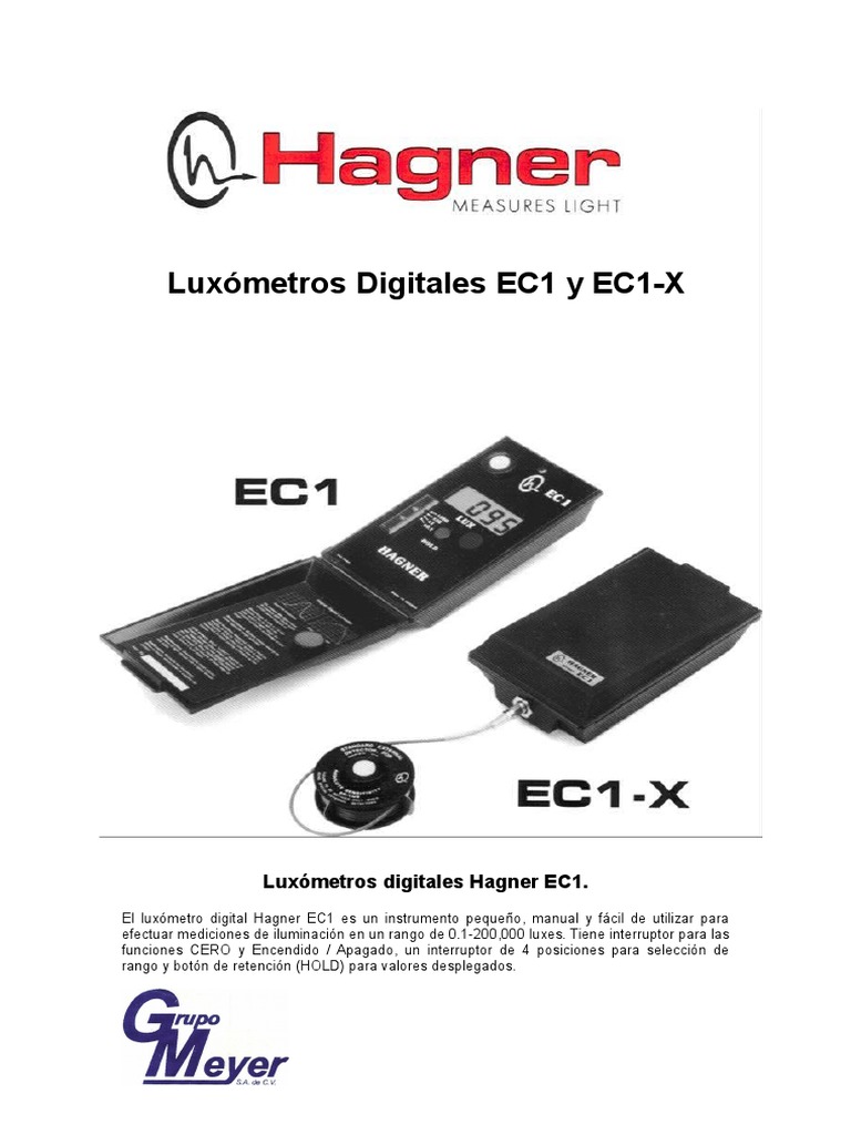 1.-Luxómetro EC1-X | PDF | Calibración | Batería (electricidad)
