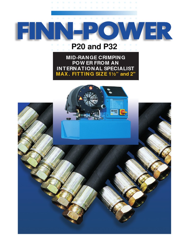 P20 - Finn Power Hose Crimping Machine | PDF | Manufactured Goods