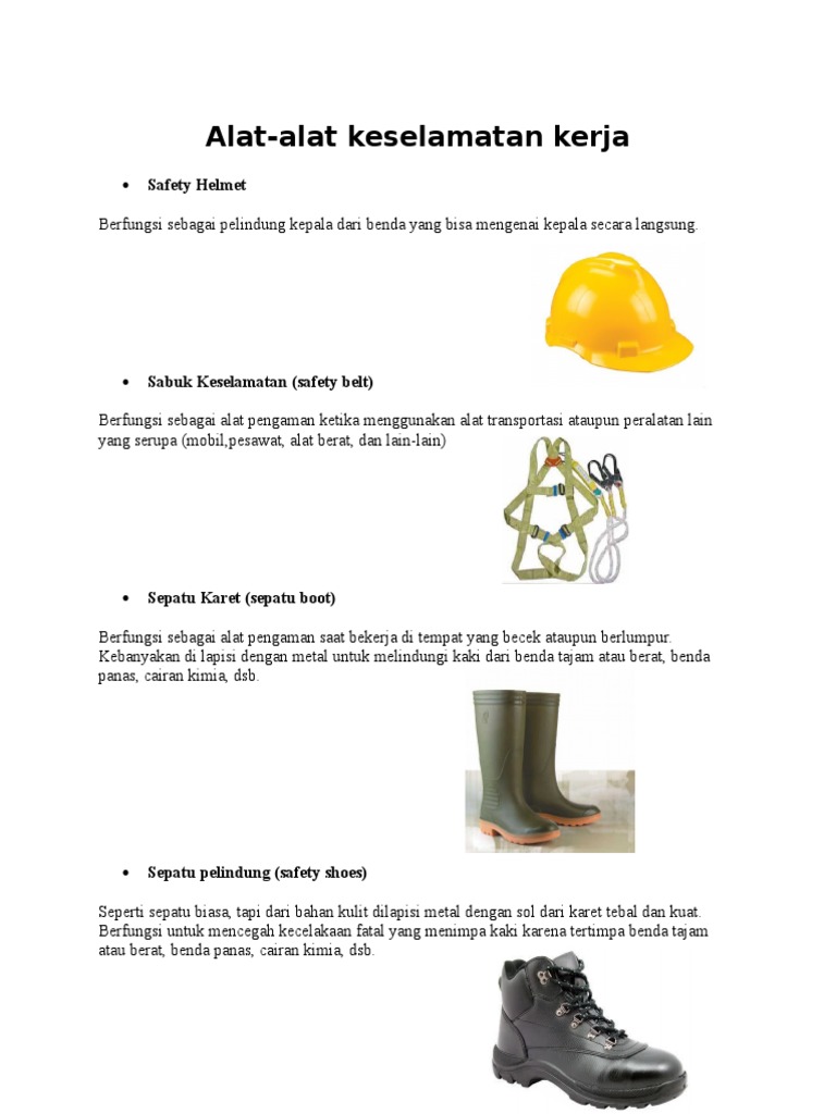 Alat Keselamatan Kerja Terbaik | PDF