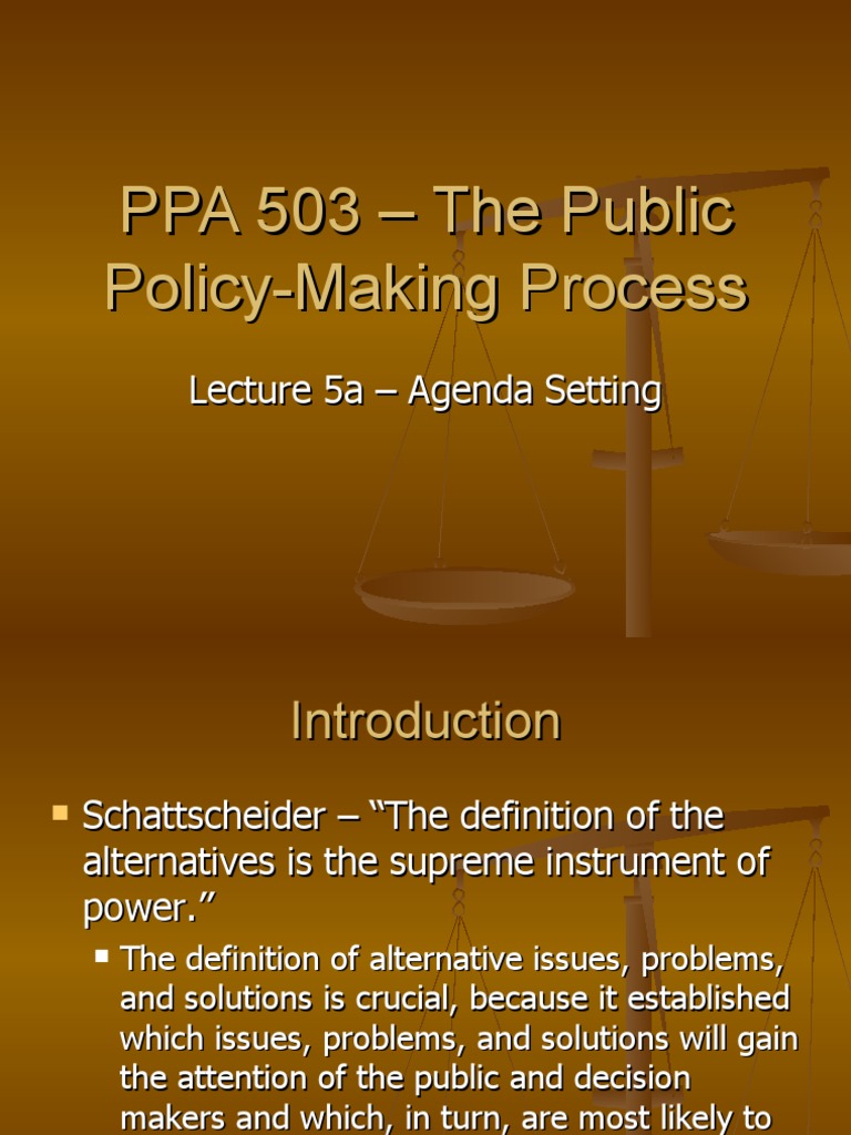 Ppa 503 Lecture5a | PDF | Government | Social Institutions