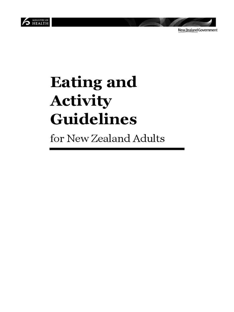 Eating Activity Guidelines New Zealand Adults Oct15 | PDF | Vegetables ...