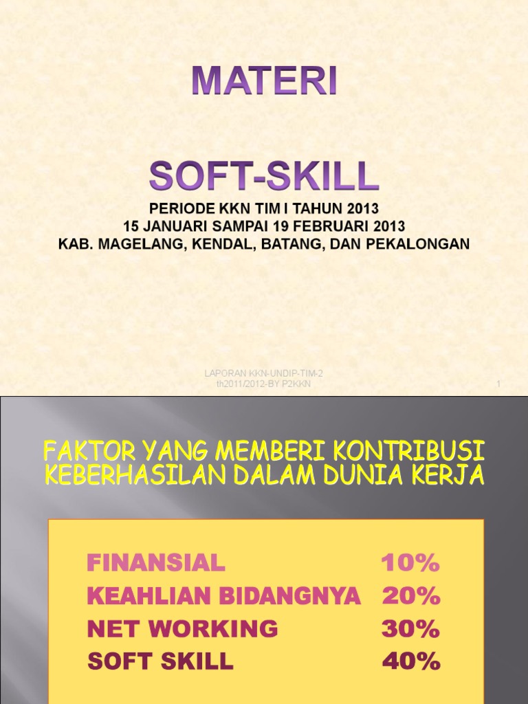 Materi 07 Soft Skiil Tim I 2013 | PDF | Skill | Creativity
