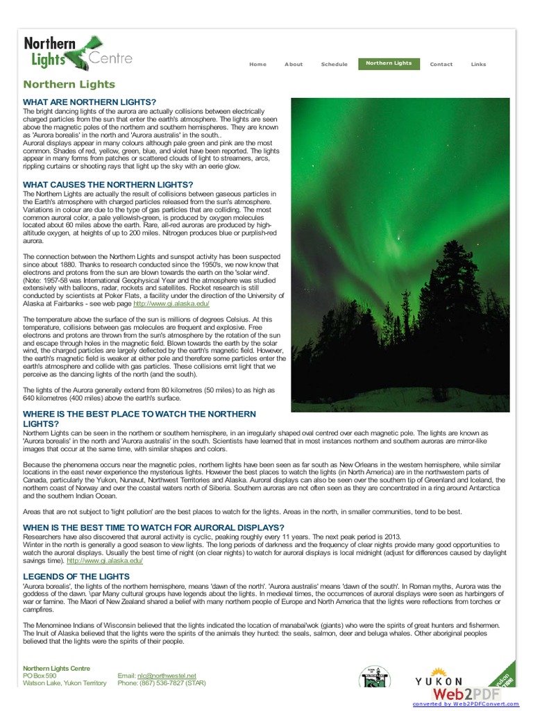 What Are Northern Lights? | PDF | Aurora | Physical Sciences