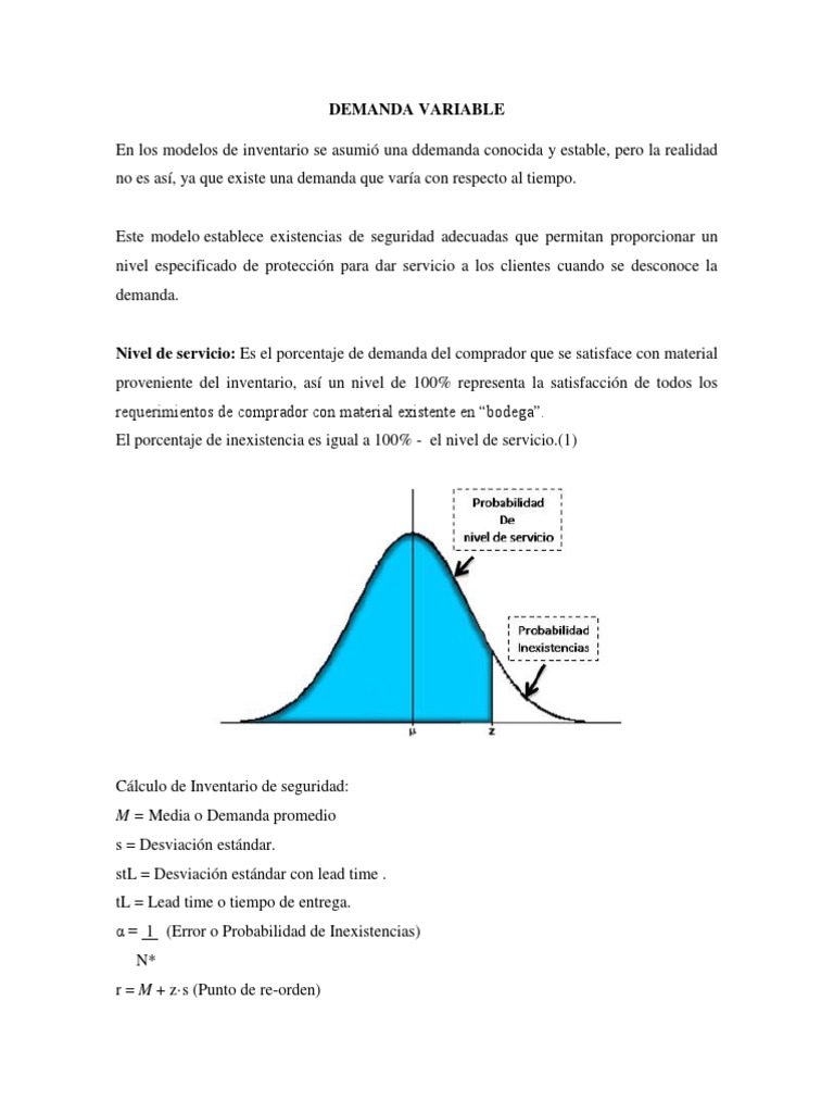 Demanda Variable | PDF | Inventario | Ciencias económicas