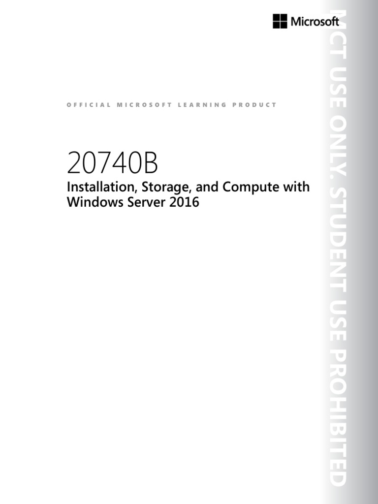 20740B ENU TrainerHandbook | PDF | Hyper V | Computer Cluster