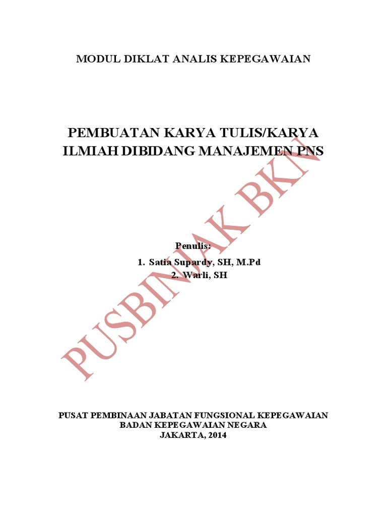 Modul Diklat Analis Kepegawaian | PDF