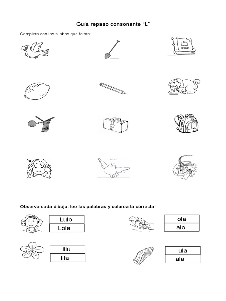 Guía Repaso Consonante | PDF