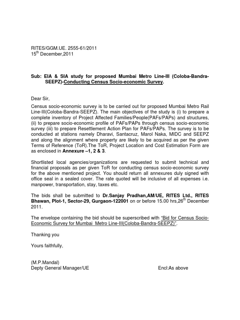 Social Quotation EIA Study Mumbai Metro | PDF | Mumbai | Transport