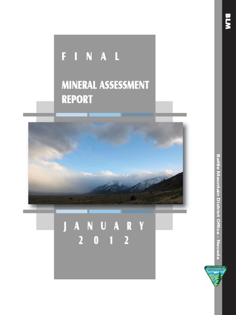 Nevada Mineral Assessment Report 2012 | PDF | Mining | Oil Shale